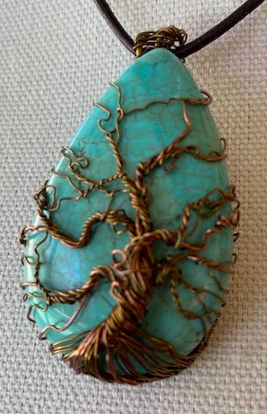 Tree of Life Wire Wrapped Pendant - HGMS - Houston Gem & Mineral Society
